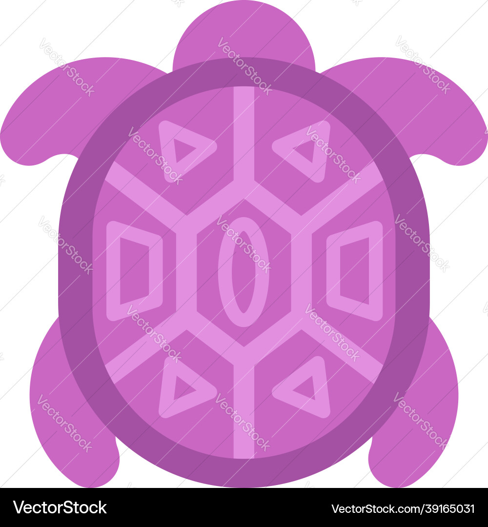 Beautiful purple turtle on a white background Vector Image