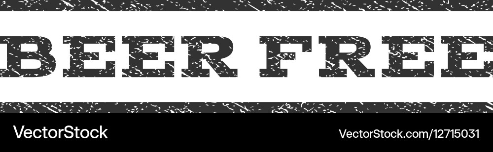 Beer free watermark stamp Royalty Free Vector Image