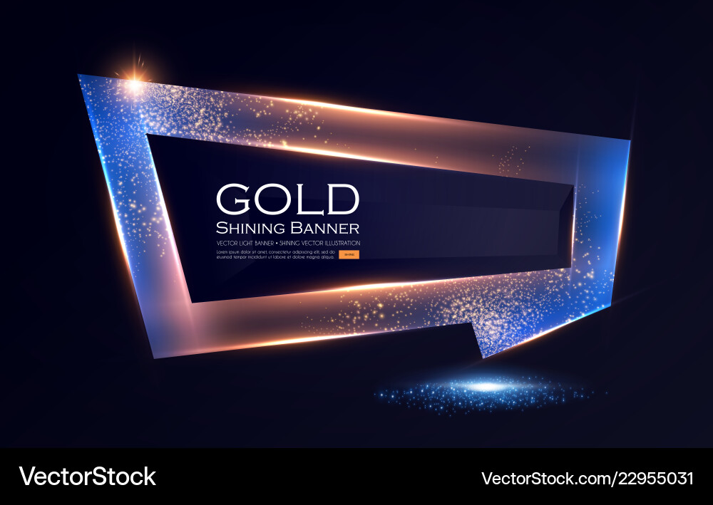 Elegant shining banner with glitter light effect Vector Image