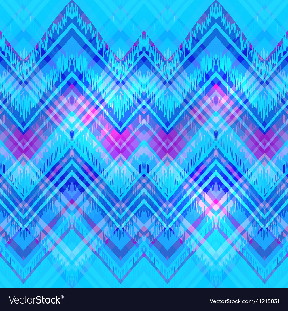 Ethnic zigzag pattern in retro colors aztec style Vector Image