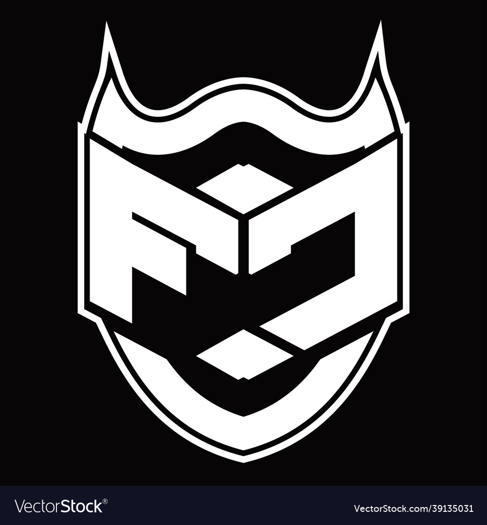 Fc logo monogram design isolated with shield Vector Image