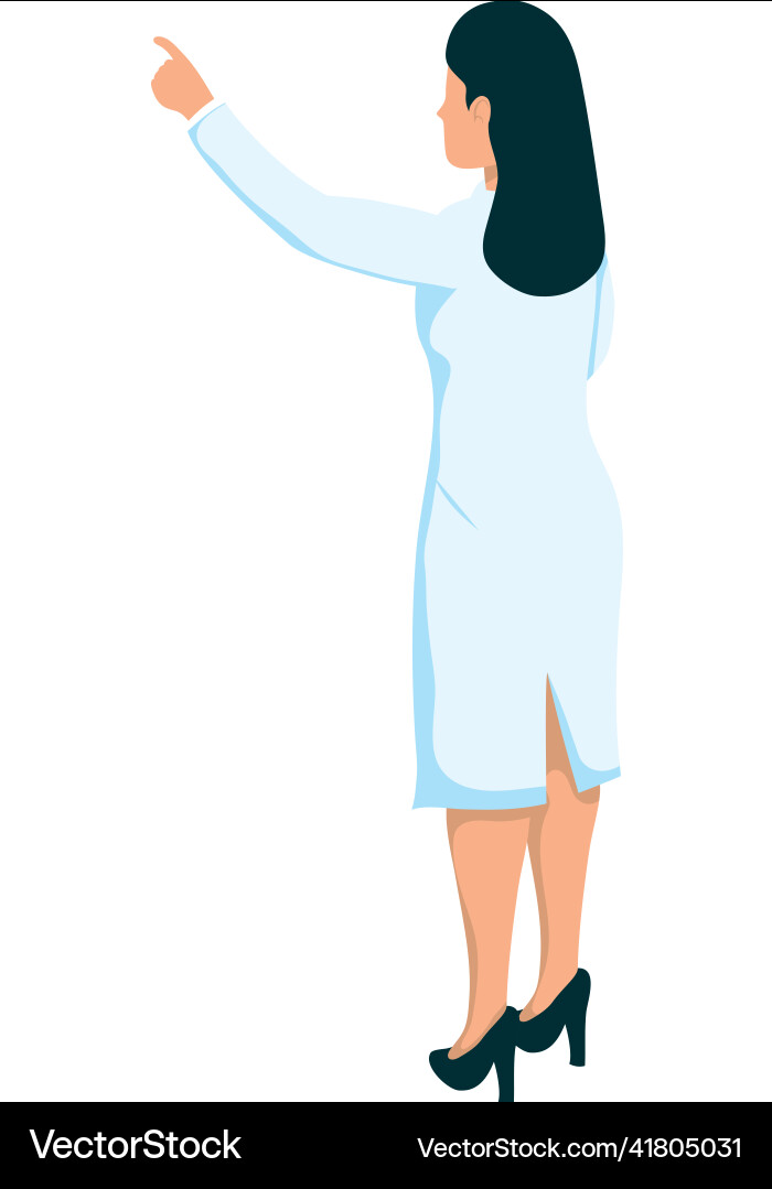 Female doctor teaching Royalty Free Vector Image