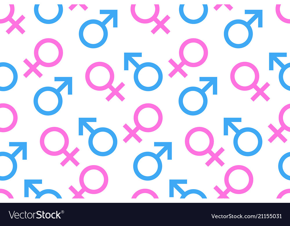 Gender seamless pattern Royalty Free Vector Image