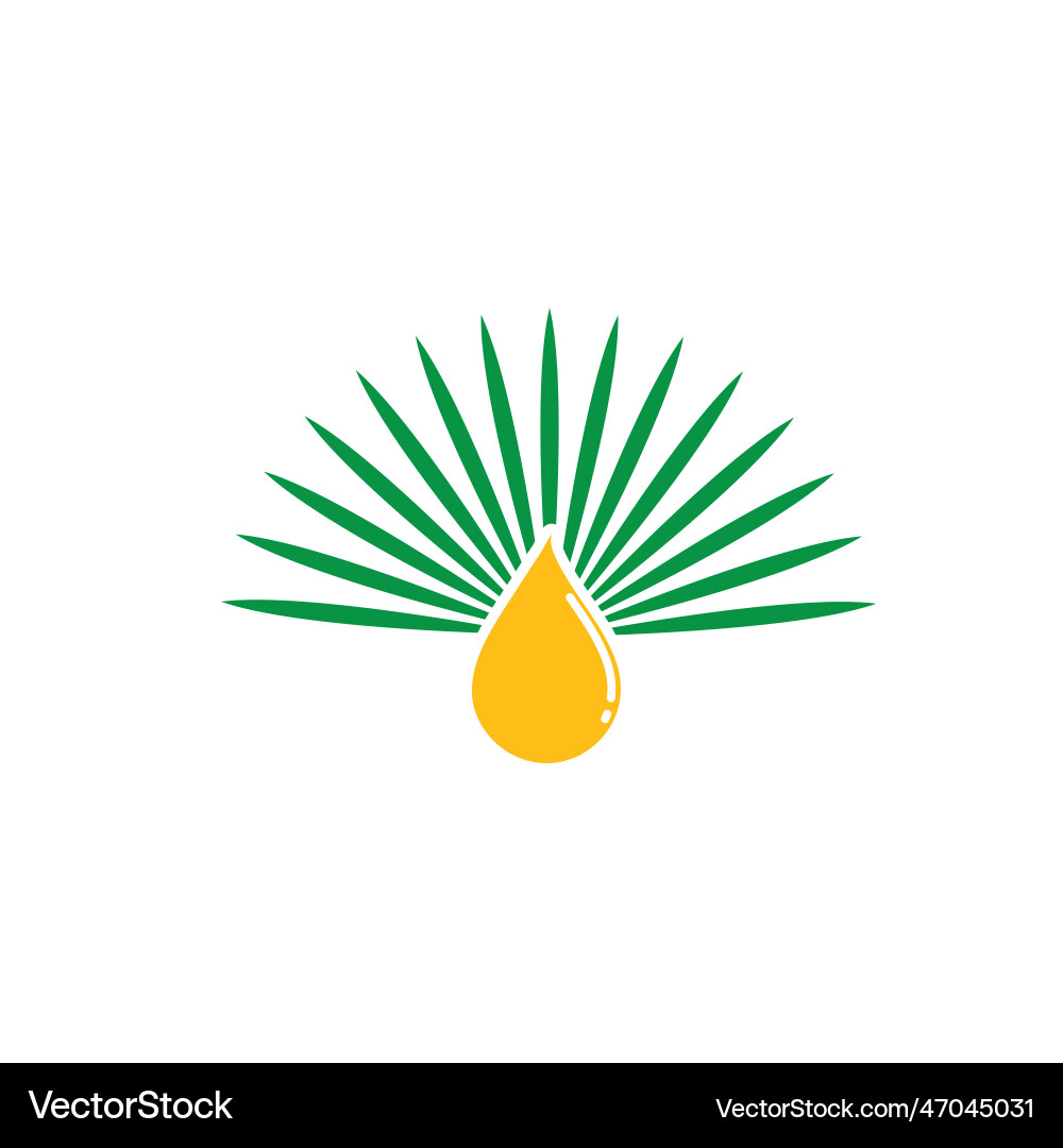 Palm oil icon concept design template Royalty Free Vector