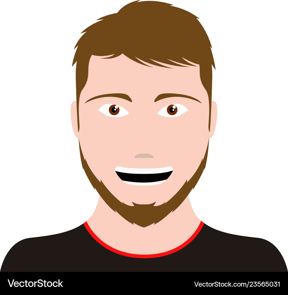 Self avatar of a man Royalty Free Vector Image