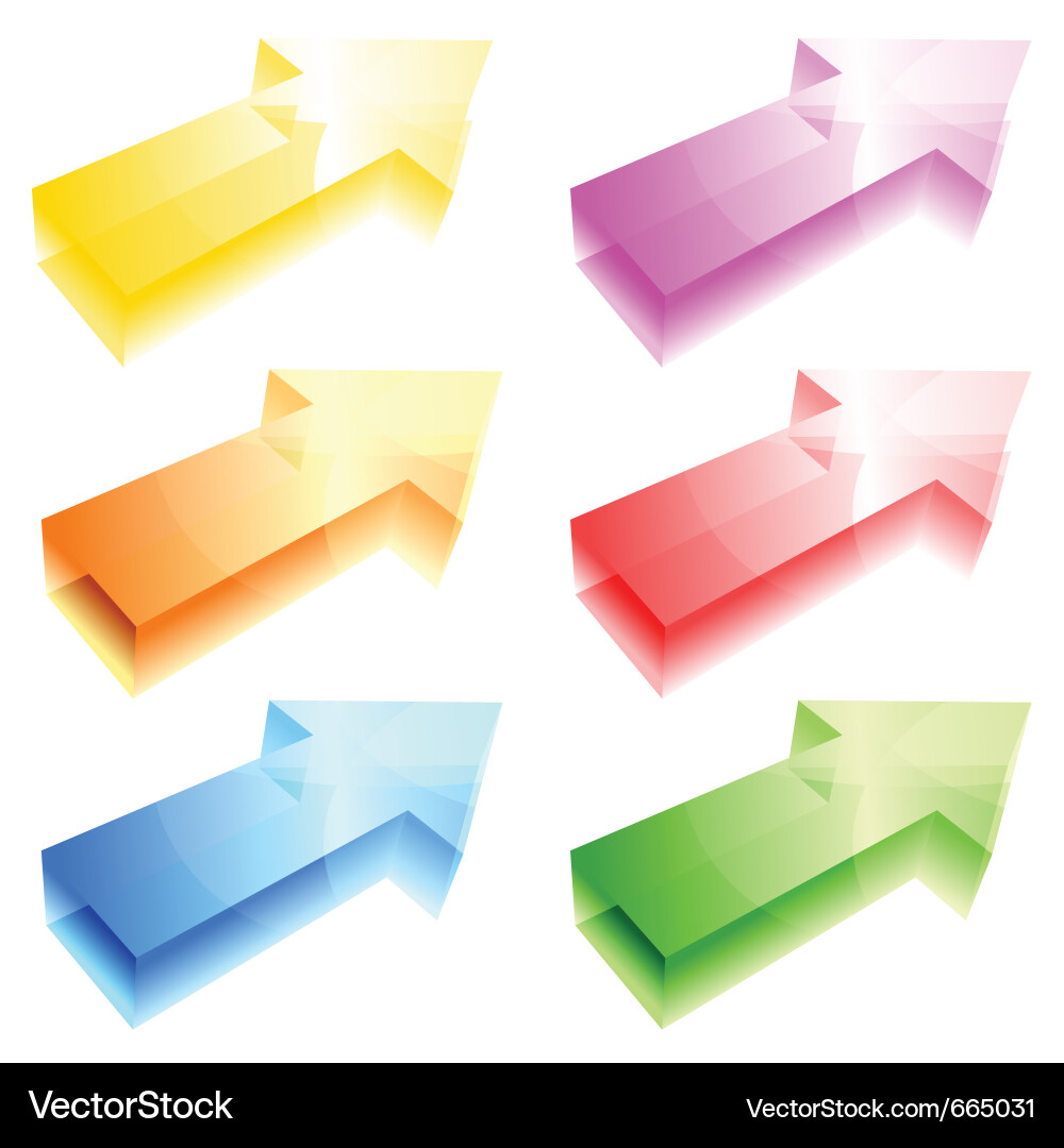 Shiny arrows Royalty Free Vector Image - VectorStock
