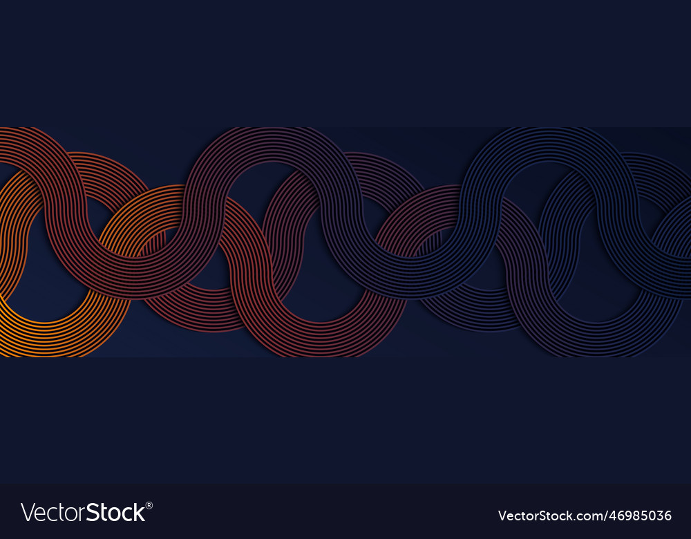 Abstract curve line pattern background retro Vector Image