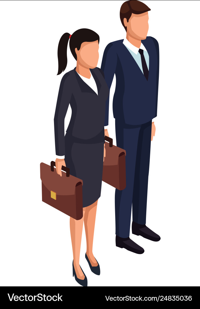 Business couple avatar Royalty Free Vector Image