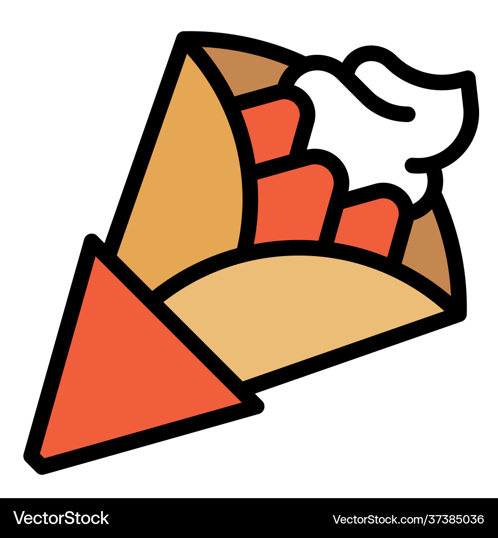 Crepe icon bakery and baking related Royalty Free Vector