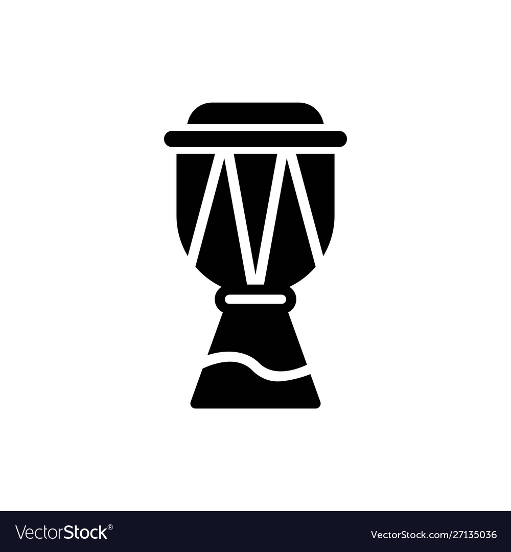 Djembe solid icon Royalty Free Vector Image - VectorStock