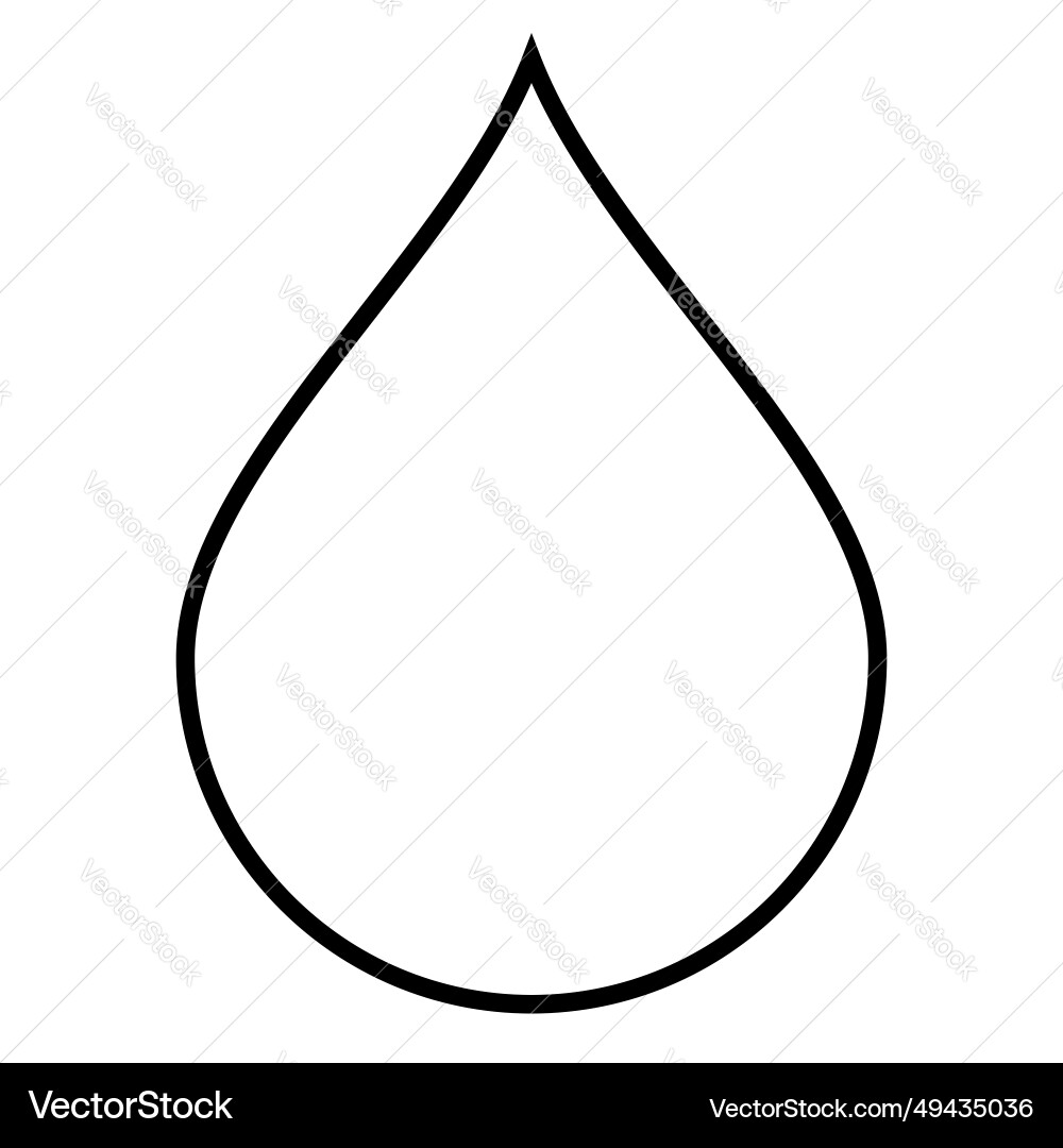 Drop of water shape - black and white Royalty Free Vector