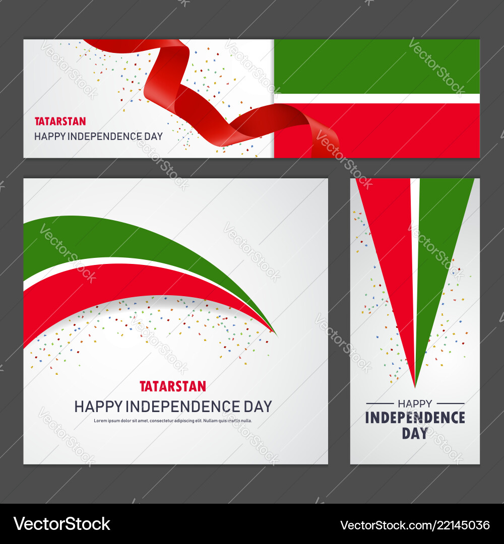Happy tatarstan independence day banner Royalty Free Vector