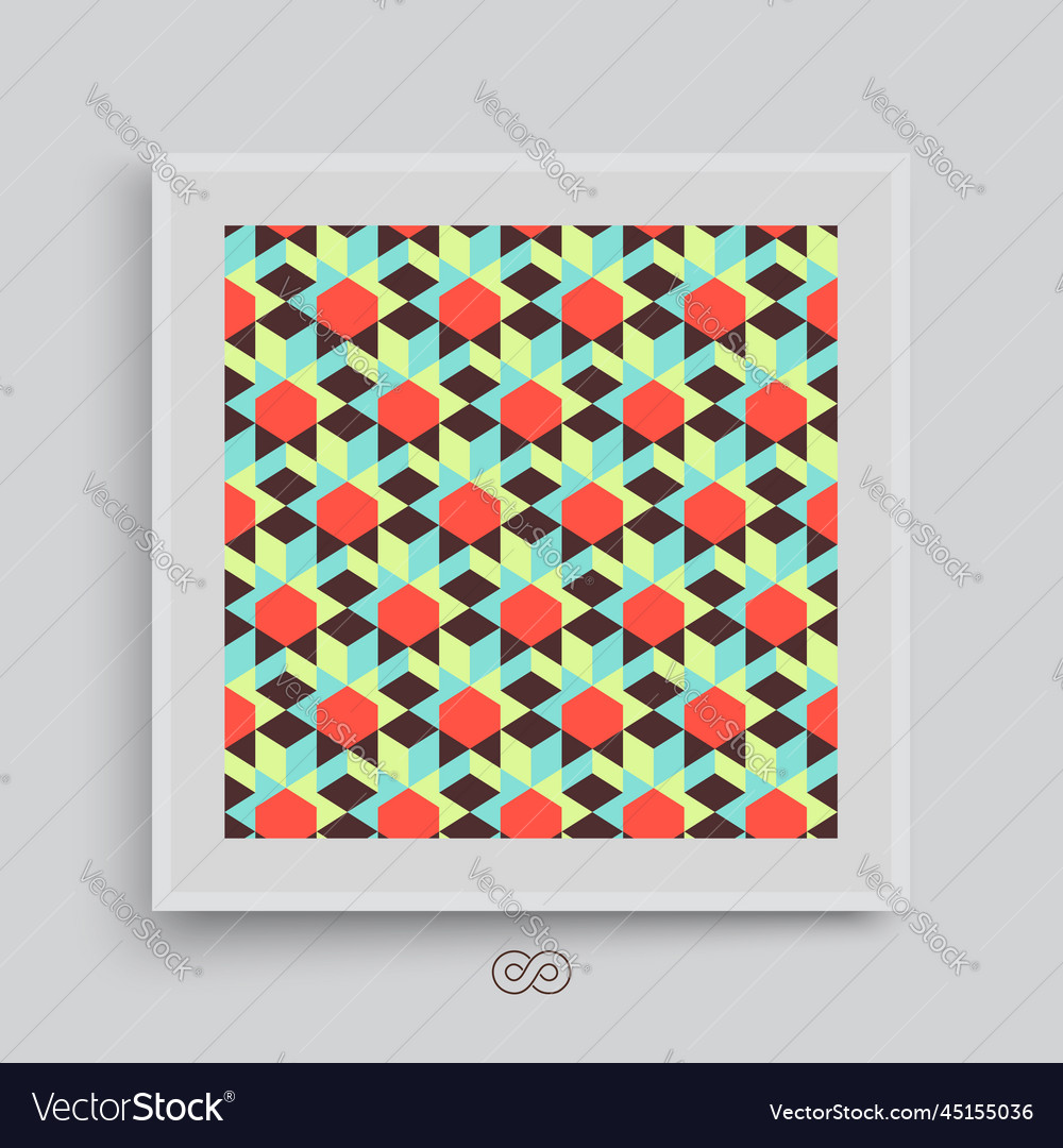 Hexagonal Lines Pattern Abstract 3d Background Vector Image