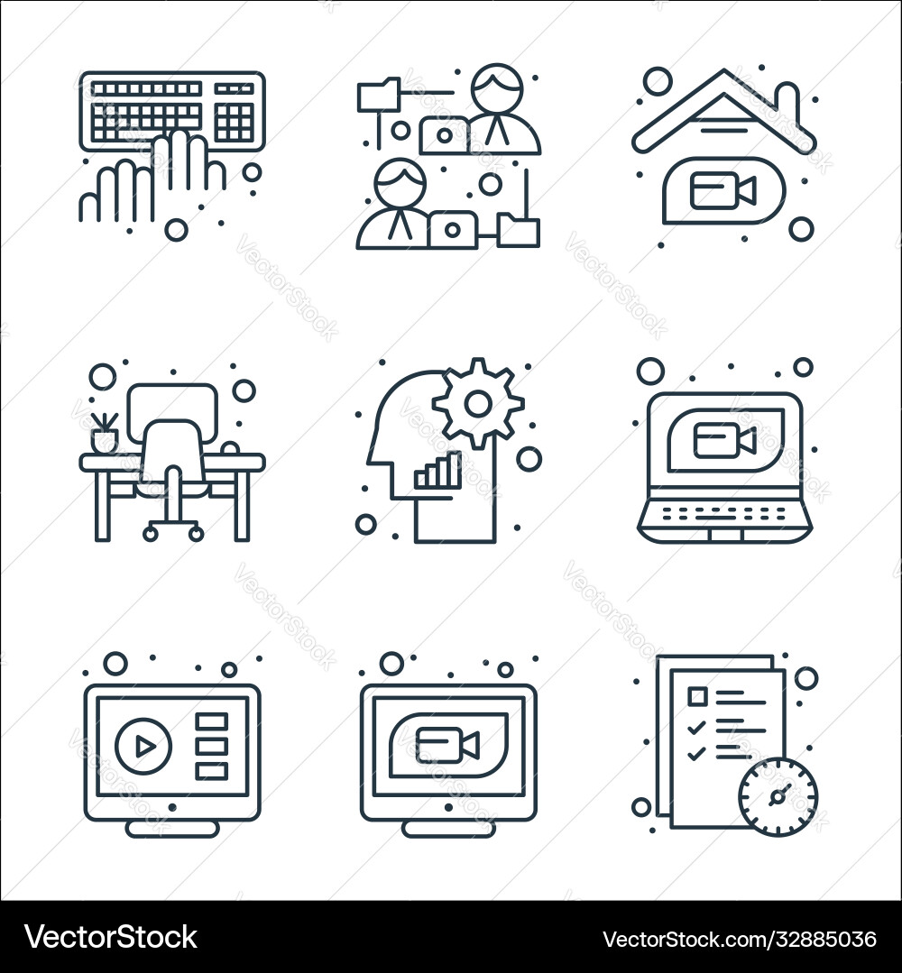 Home line icons linear set quality line set Vector Image