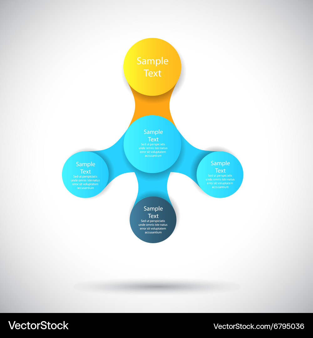 Infographics metaball round diagram Royalty Free Vector