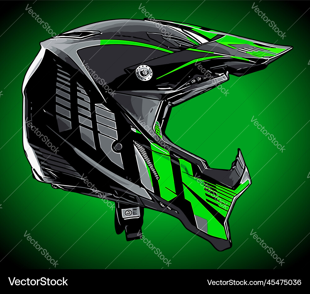 Motorbike helmet template for design needs Vector Image