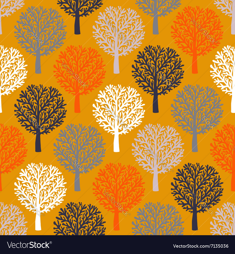 Pattern with trees Royalty Free Vector Image - VectorStock