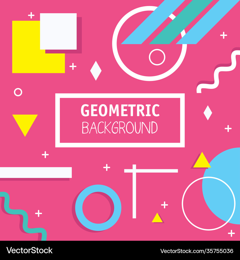 Pink color geometric minimal background Royalty Free Vector