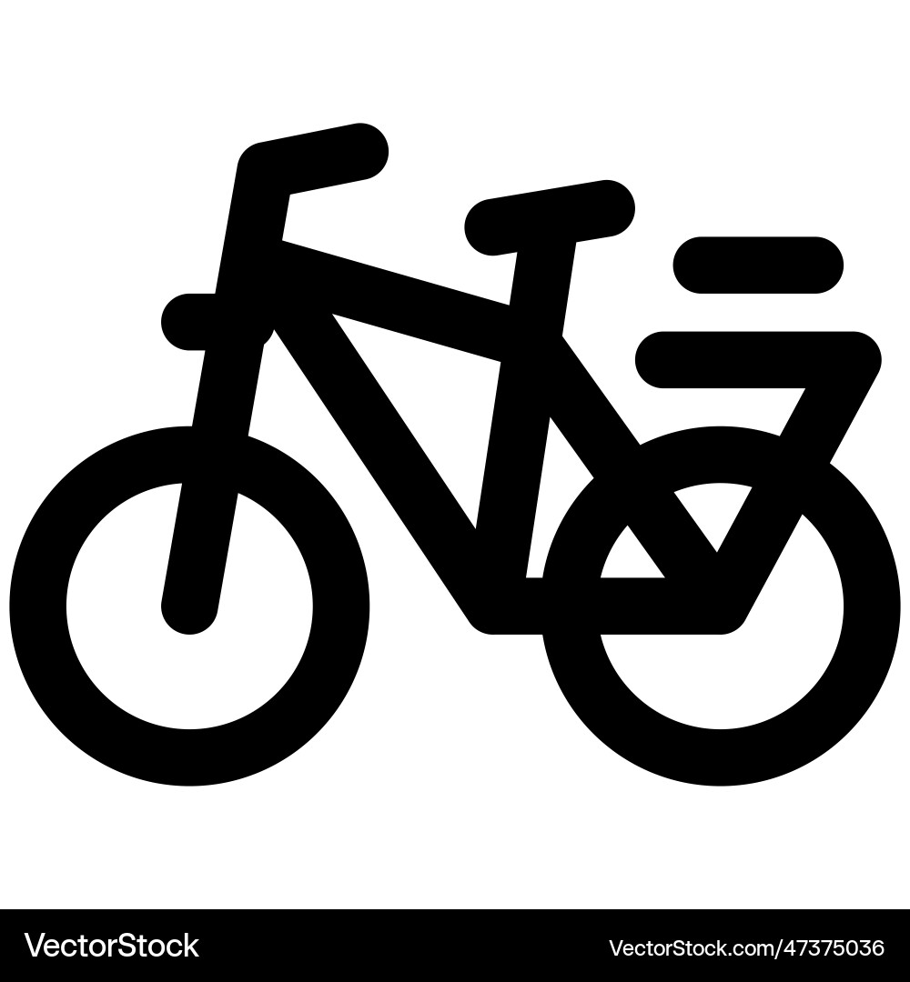 Single gear tracking bike with rear rack Vector Image