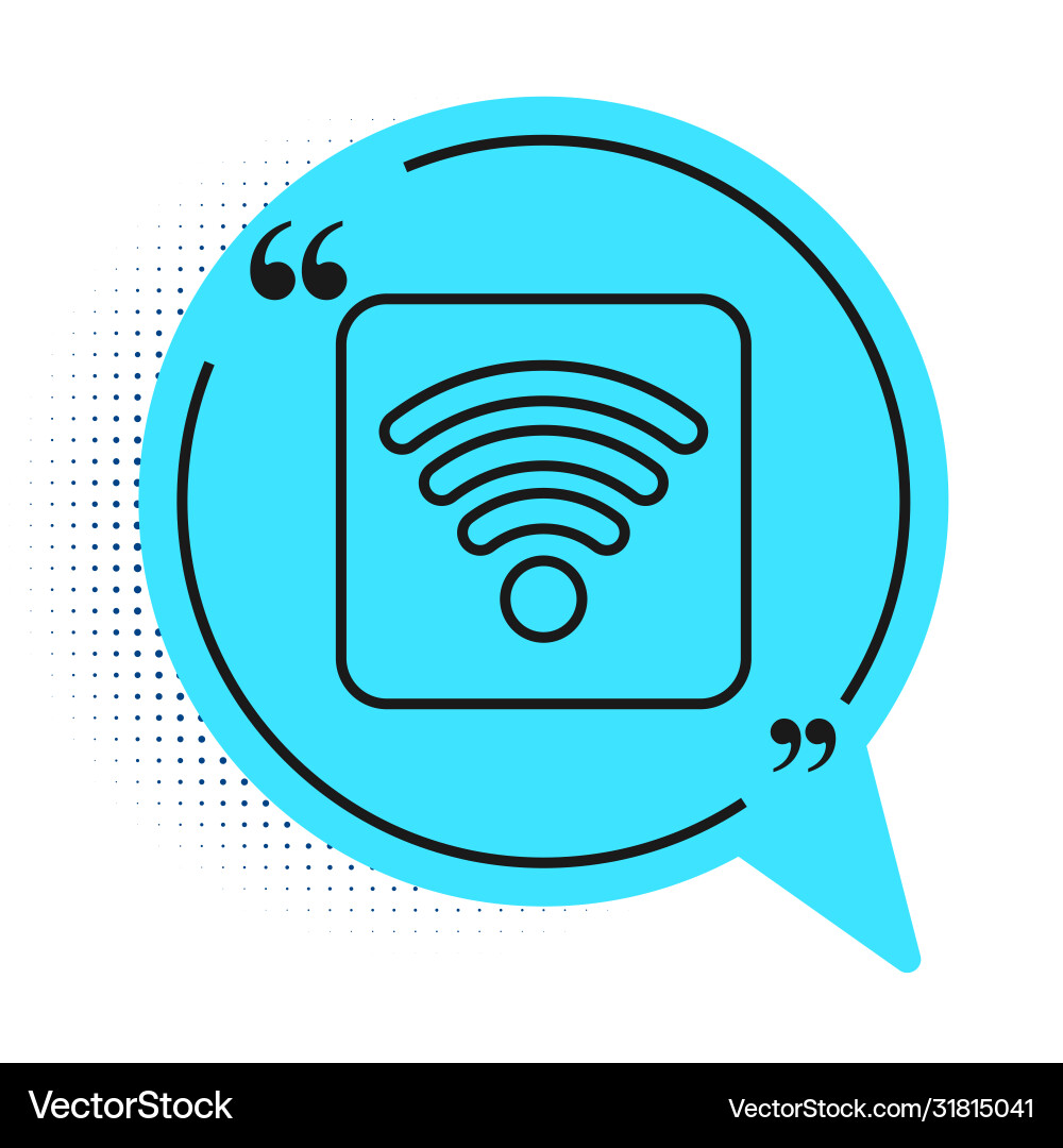Black line wi-fi wireless internet network symbol Vector Image