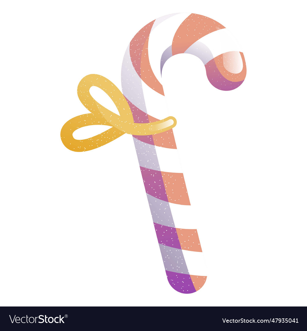 Candy cane bow Royalty Free Vector Image - VectorStock