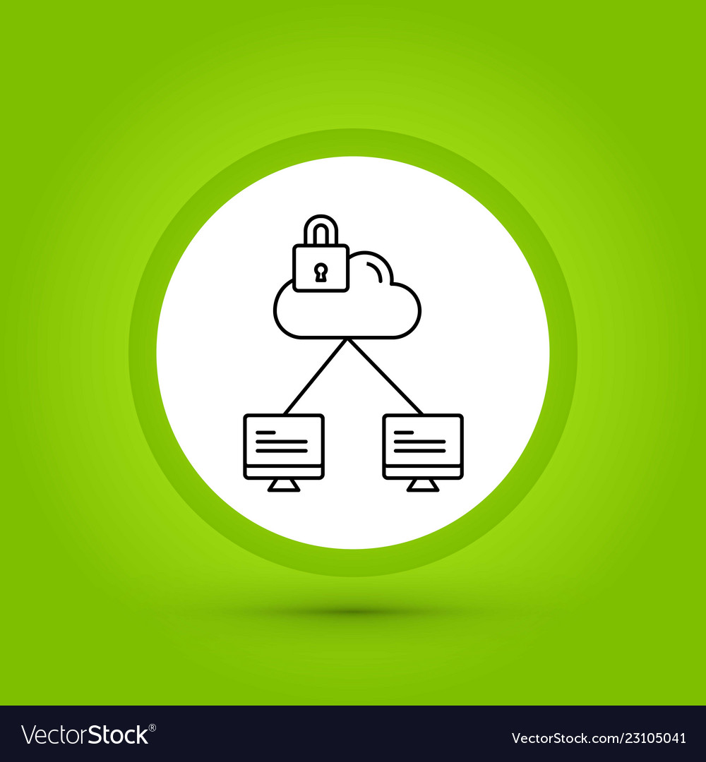 Cloud icon in creative design with elements Vector Image