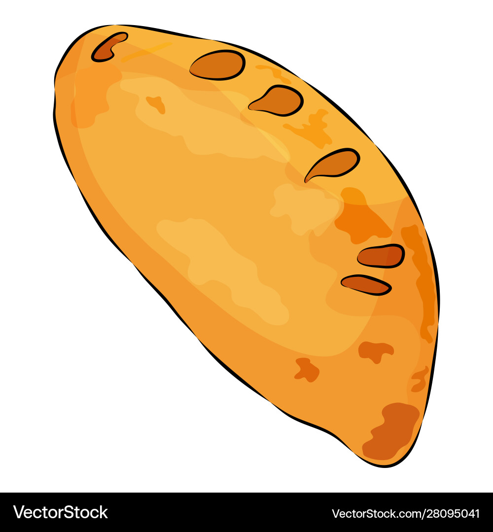 Cute cartoon loaf isolated on white background Vector Image