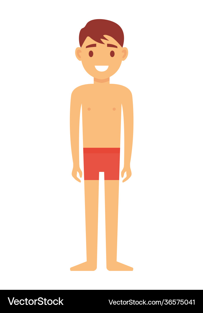 Happy strong child posing healthy boy Royalty Free Vector