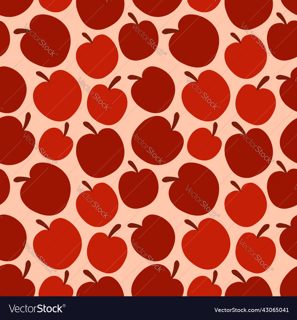 Image Apples Seamless Pattern Royalty Free Vector Image