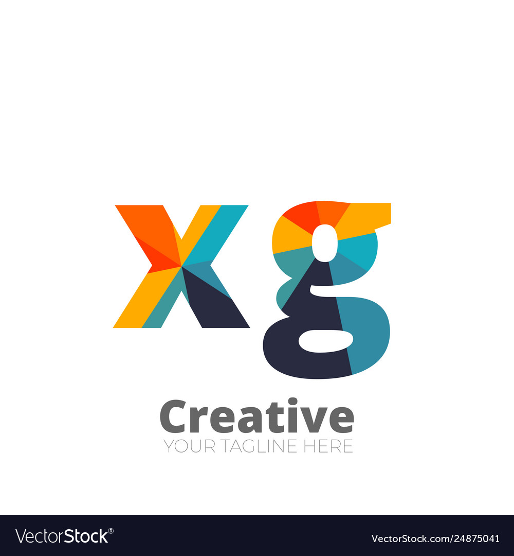 Initial letter rounded design logo - elements Vector Image