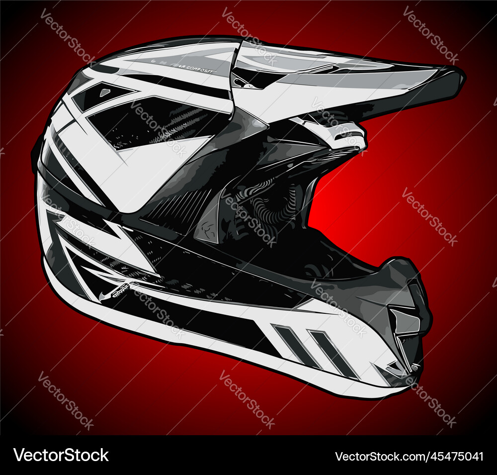Motorbike helmet template for design needs Vector Image