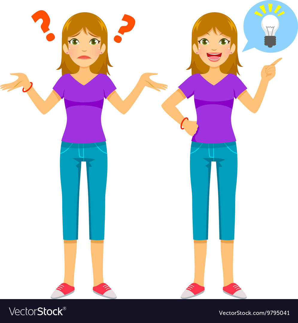 Problem and solution Royalty Free Vector Image Problem and solution Royalty Free Vector Image