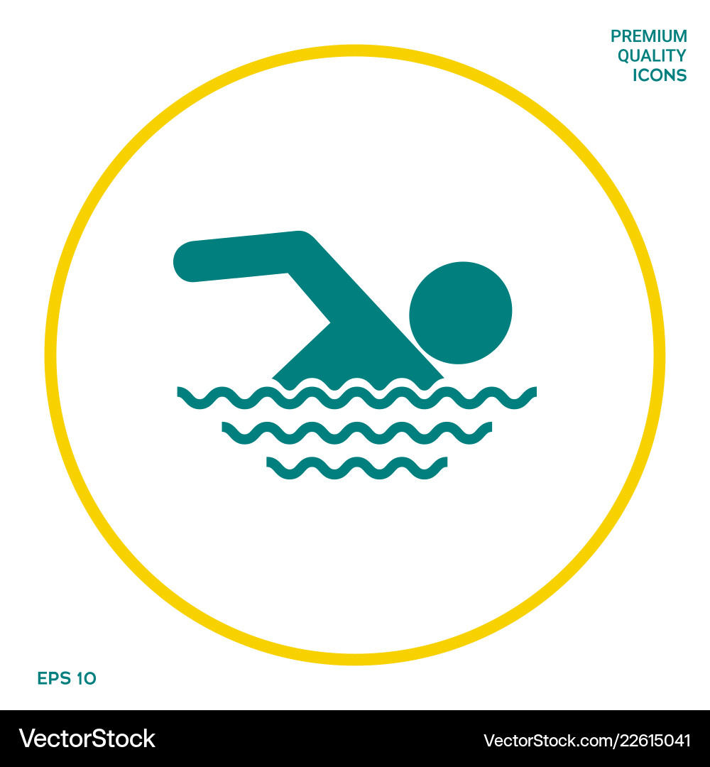 Swim icon symbol graphic elements for your design Vector Image