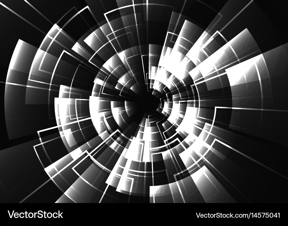 Technological Radar Light Effect Royalty Free Vector Image