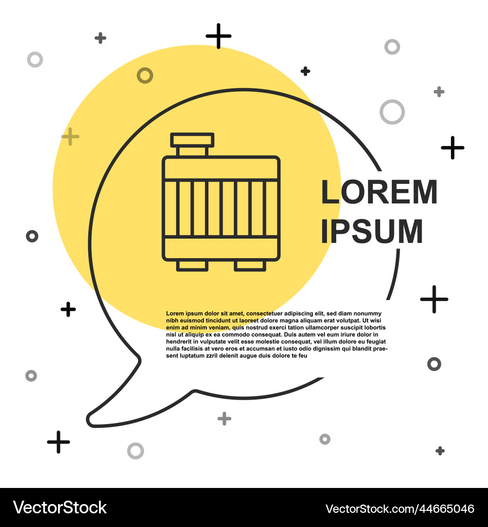 Black line car radiator cooling system icon Vector Image