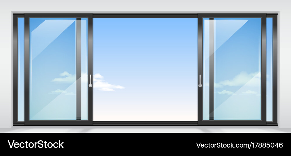 Contemporary sliding door Royalty Free Vector Image