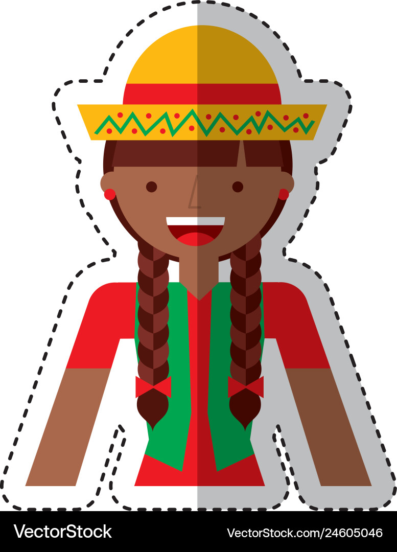 Peasant woman avatar character Royalty Free Vector Image