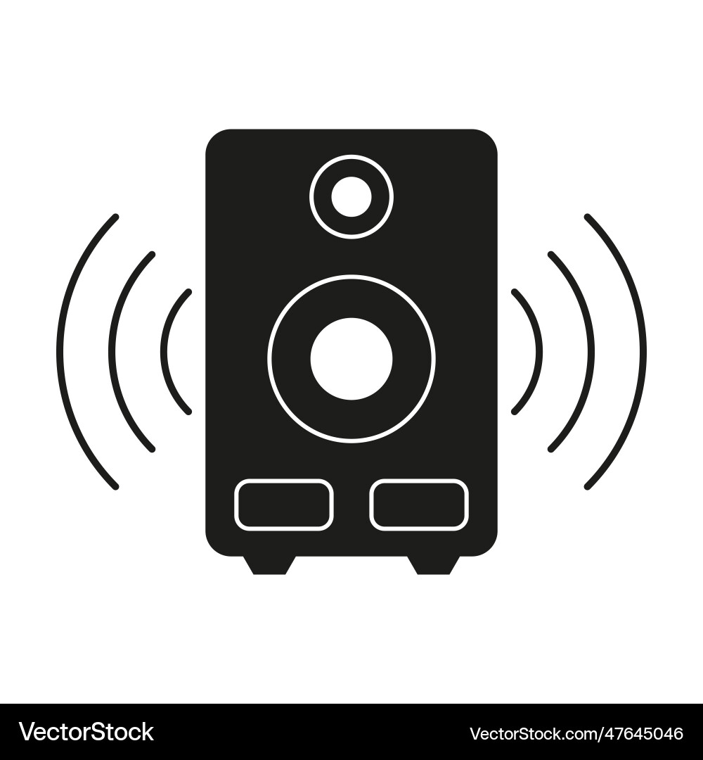 Speaker icon sound music logo Royalty Free Vector Image