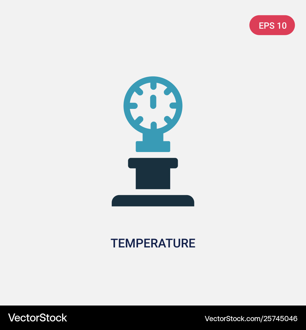Two color temperature icon from industry concept Vector Image