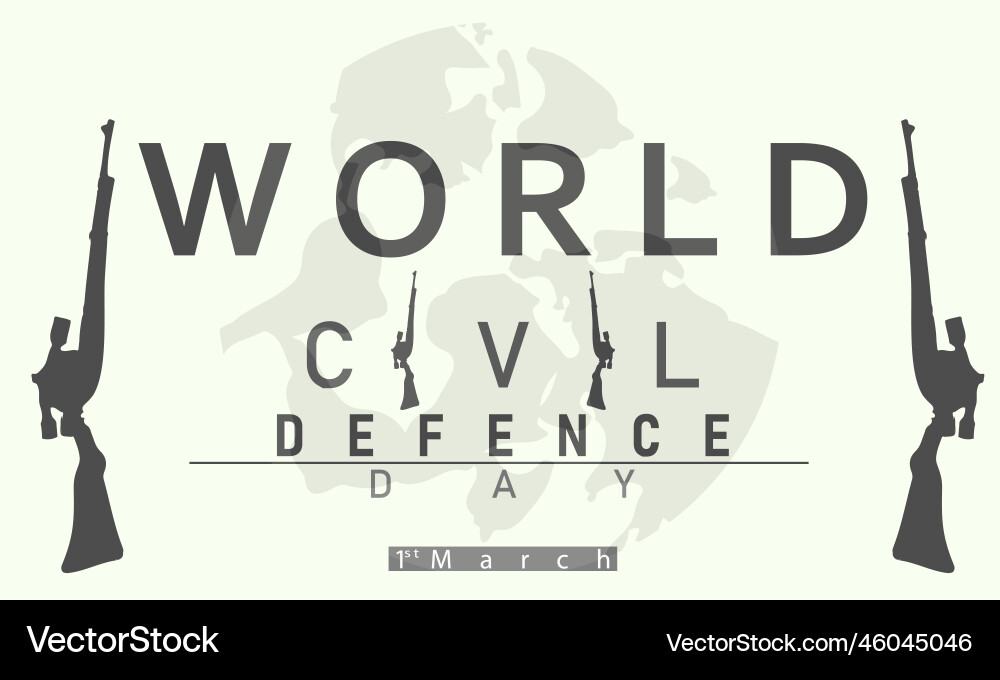 World civil defence day Royalty Free Vector Image