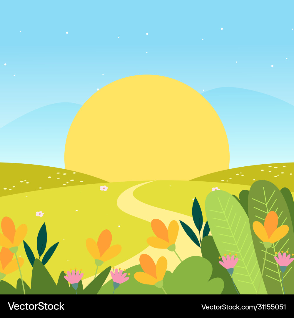 Beautiful natural landscape Royalty Free Vector Image