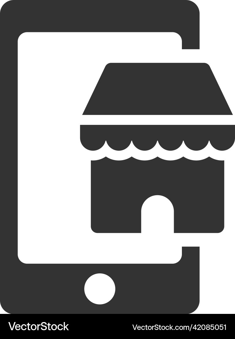 Beautifully designed mobile shop icon Royalty Free Vector