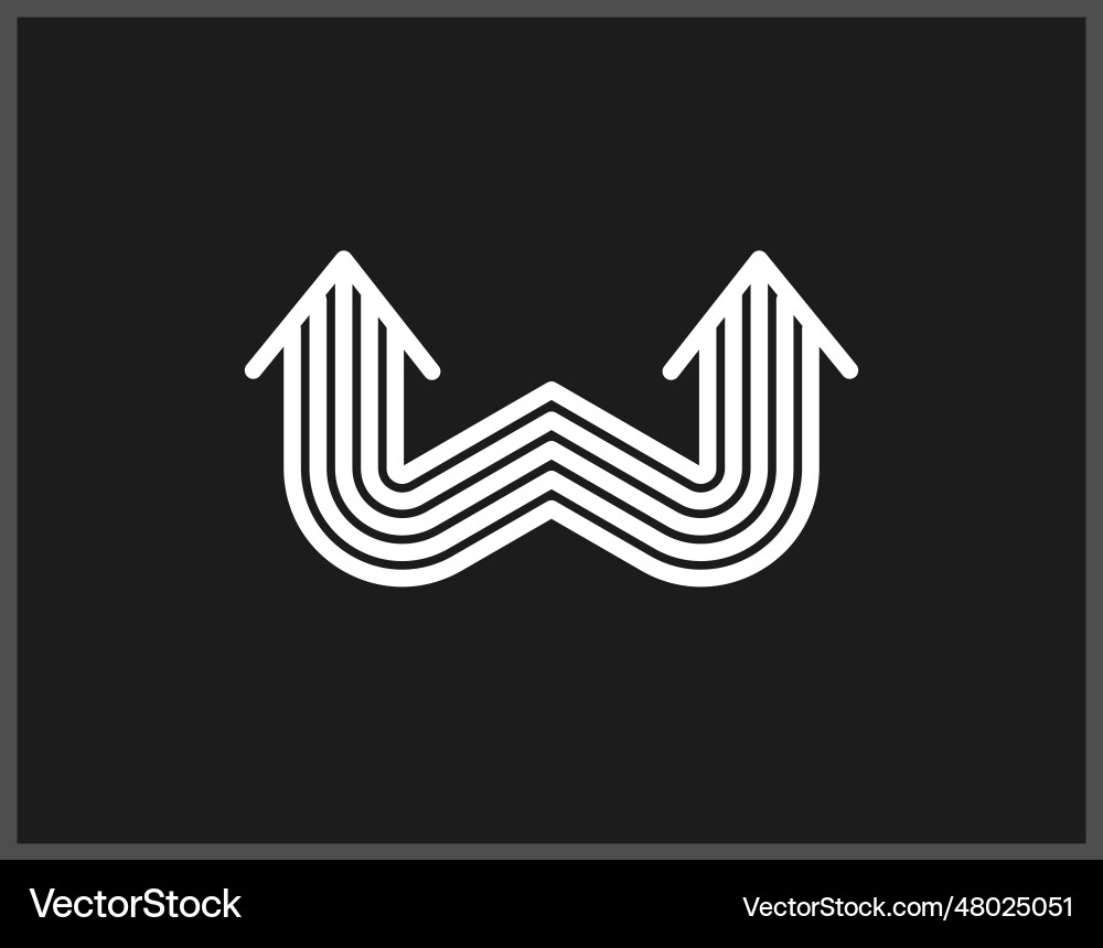 Concept arrows logo isolated double symbol Vector Image