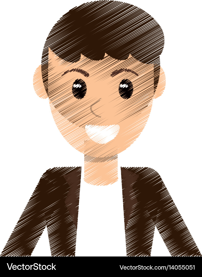 Drawing portrait man male image Royalty Free Vector Image