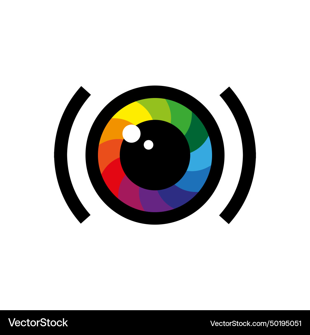 Eye symbol concept digital vision icon eps 10 Vector Image