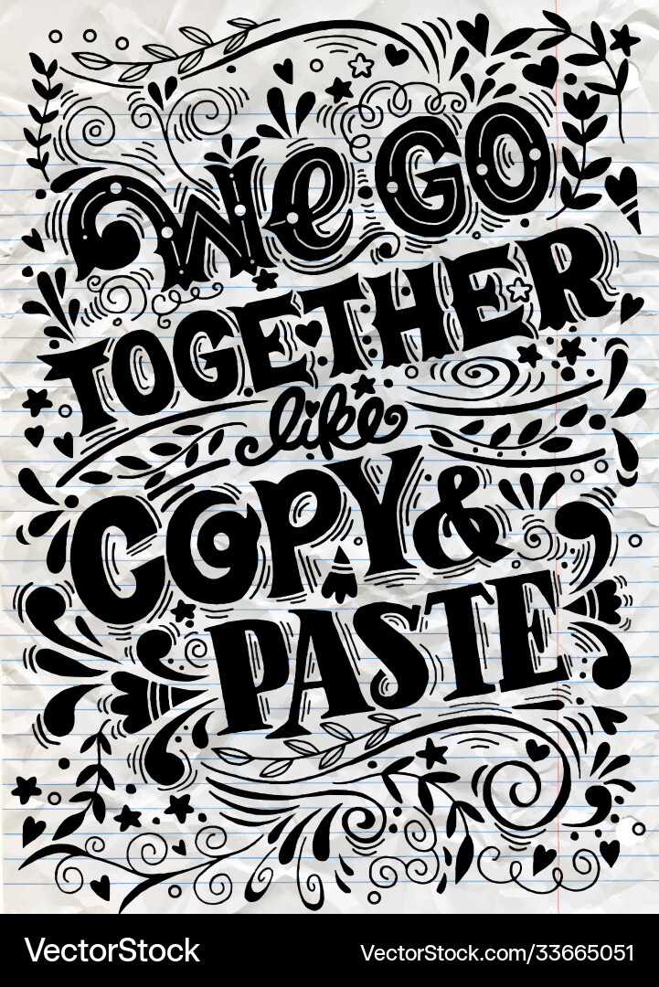 Hand drawn poster with funny quotes creative Vector Image