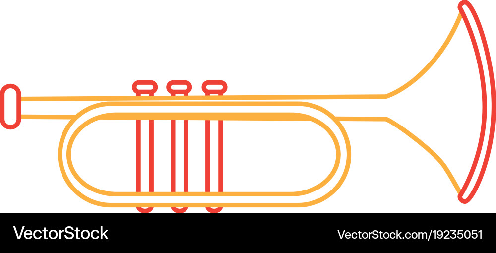 Isolated trumpet design Royalty Free Vector Image