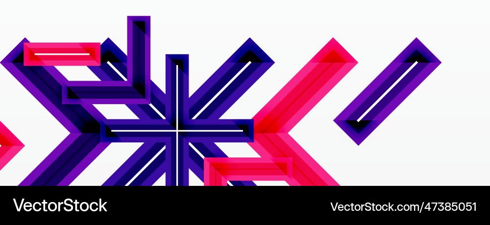 Minimal geometric background cross line design Vector Image