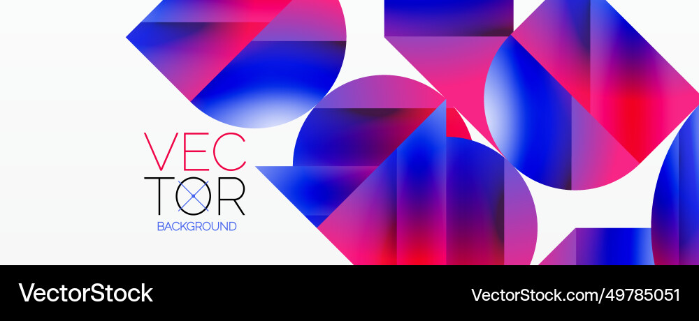 Minimalism meets gradient allure geometric shapes Vector Image