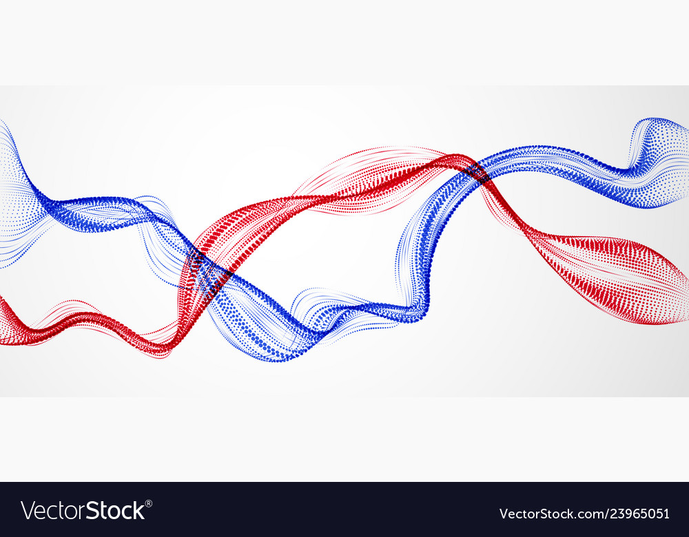 Mutual array particles flowing double dynamic Vector Image